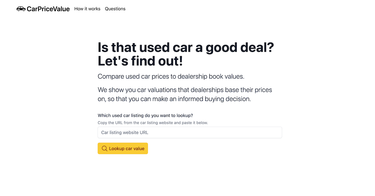 CarPriceValue: Used Car Price Tracker